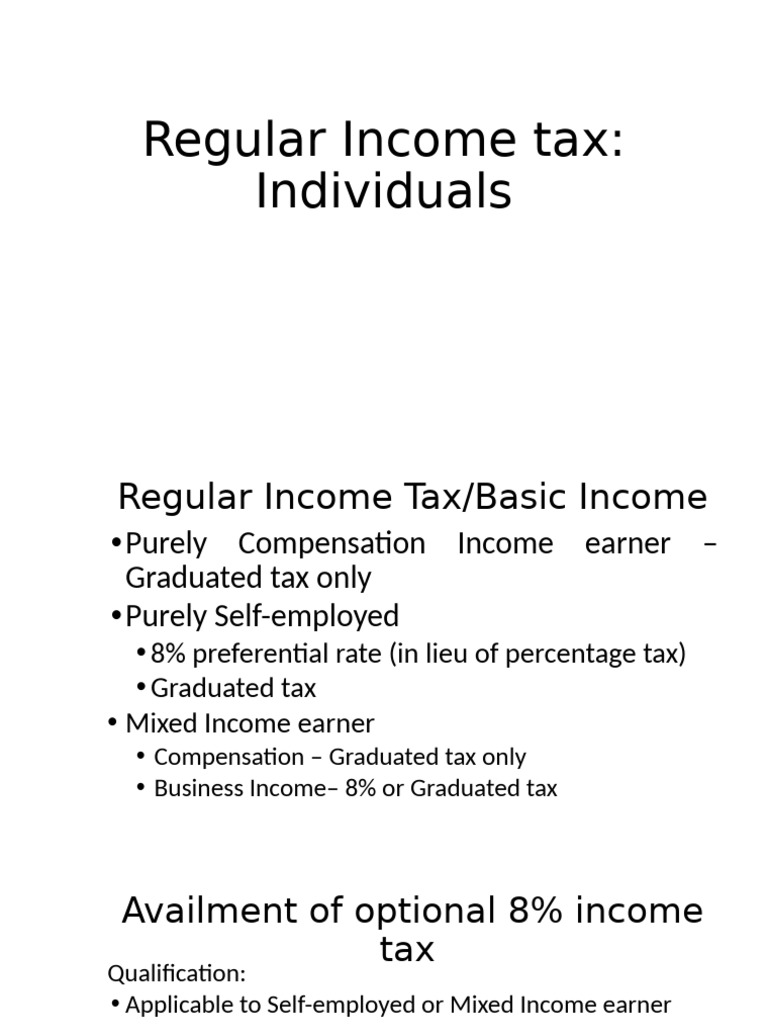 Income Tax Guidelines for Individuals | PDF | Taxes | Income Tax