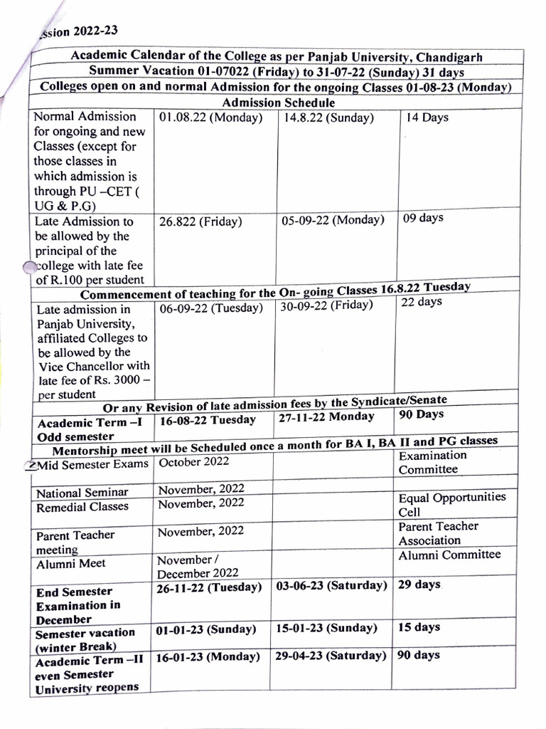 Academic Calendar 2022 2023 | PDF | Academic Term | Educational Stages