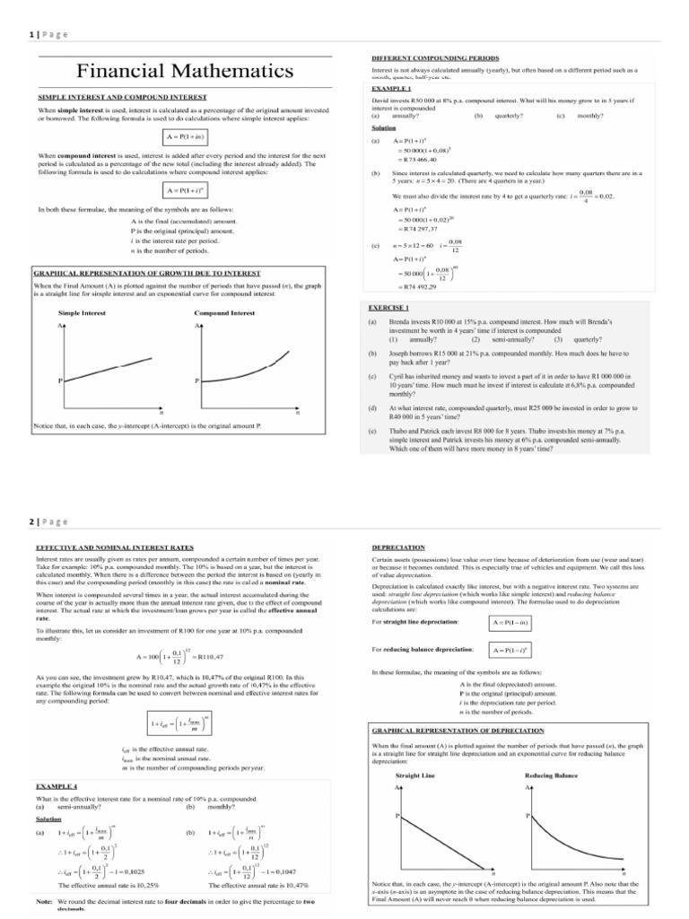 Grade 11 Financial Maths | PDF