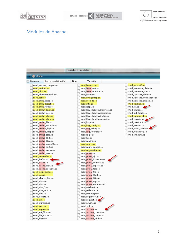 Modulos de Servidor Apache | PDF | Servidor HTTP Apache | Autenticación
