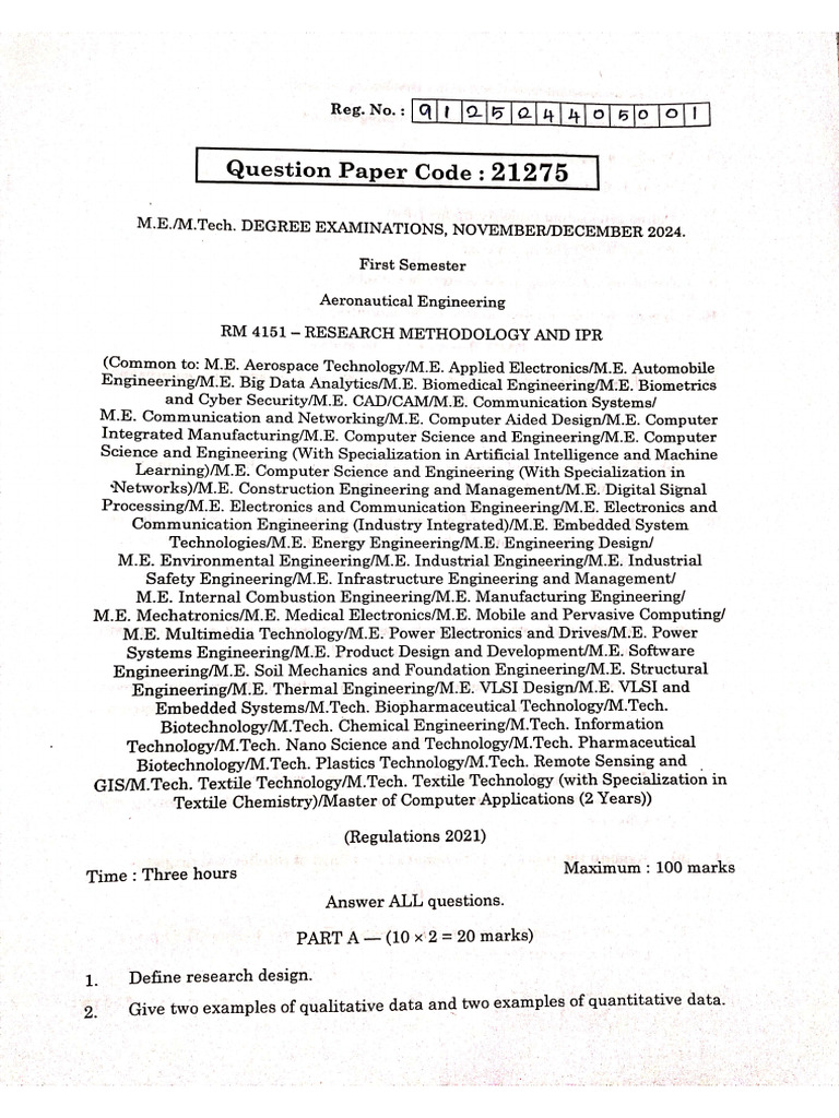 RM4151 - Research Methodology & IPR | PDF