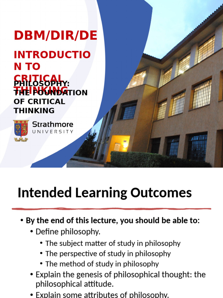 CT - Topic 5 - Philosophy - The Foundation of Critical Thinking | PDF ...