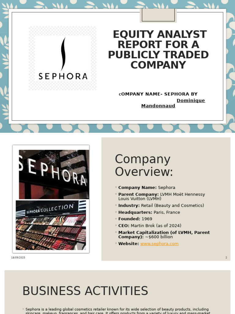 Sephora's Parent Company: LVMH Overview | PDF | Cosmetics | Supply Chain