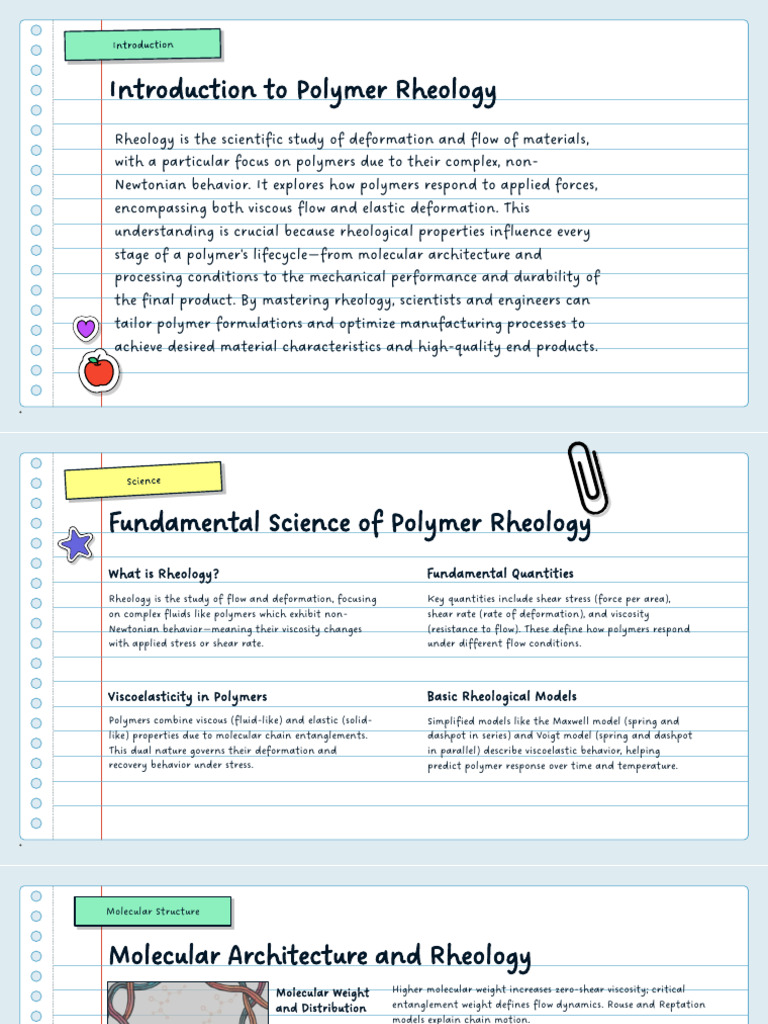 Polymer Rheology - Turning Science Into Everyday Products | PDF ...