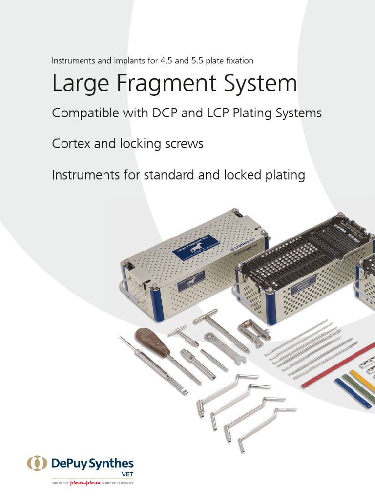 Veterinary Large Fragment System Guide | PDF | Screw | Drill