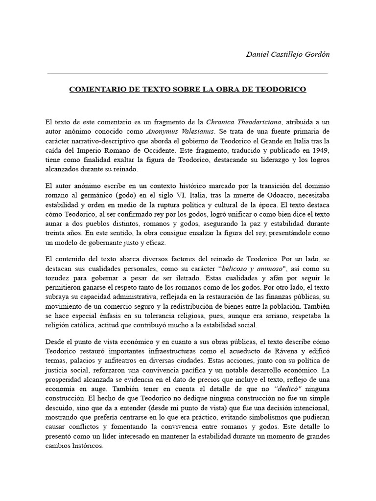 Teodorico el Grande: Liderazgo y Estabilidad | PDF | imperio Romano ...