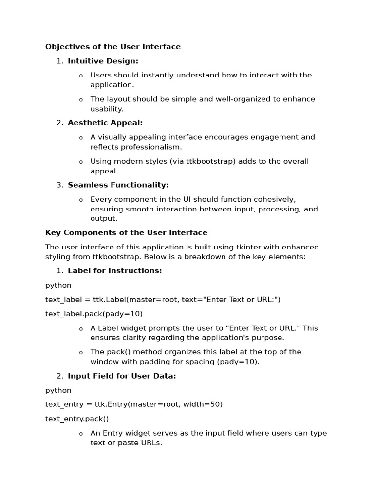 Objectives of The User Interface | PDF | User Interface | Button (Computing)