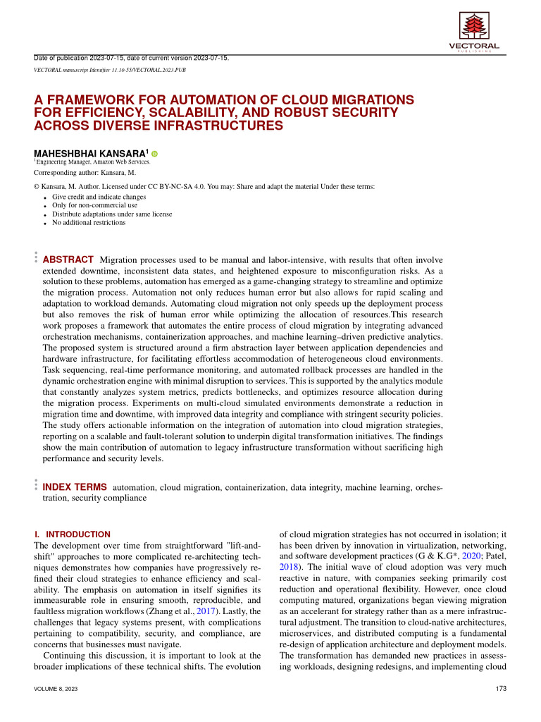 A Framework For Automation of Cloud Migrations For Efficiency, Scalability, and Robust Security ...