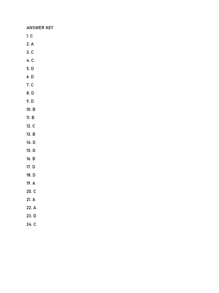 Answer Key Reasoning - 01 | PDF