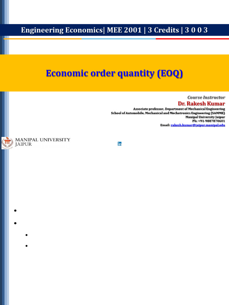 7 EOQ | PDF | Business Economics | Trade