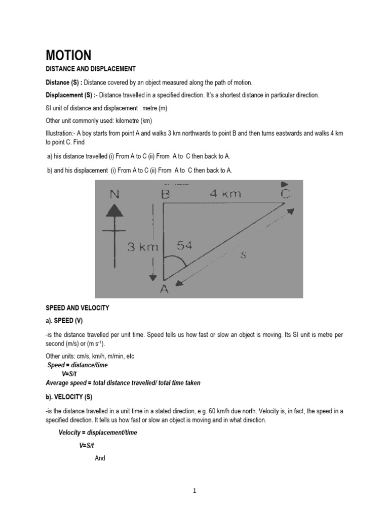 Motion Concepts: Distance, Speed, Acceleration | PDF | Acceleration ...