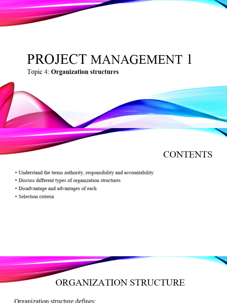 Chapter 4 Organisation Structure | PDF | Project Management | Conflict Resolution