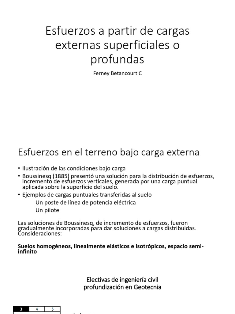 4 Esfuerzos A Partir de Cargas Externas Superficiales 2 | PDF | Ingeniería estructural ...