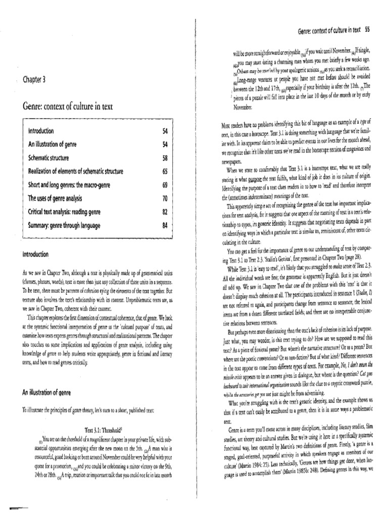 Eggins Chap3 Genre | PDF