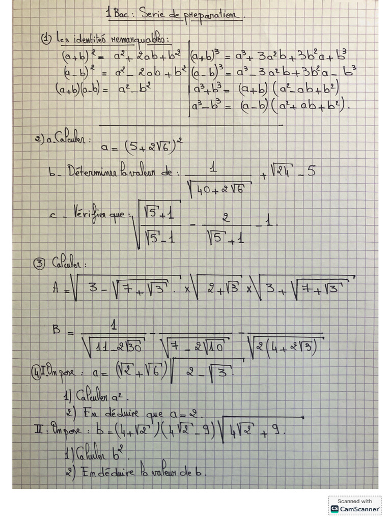 1bac Série de Preparation | PDF