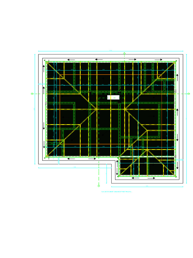 Plan de Toiture Et Chenage Batiment Principal | PDF