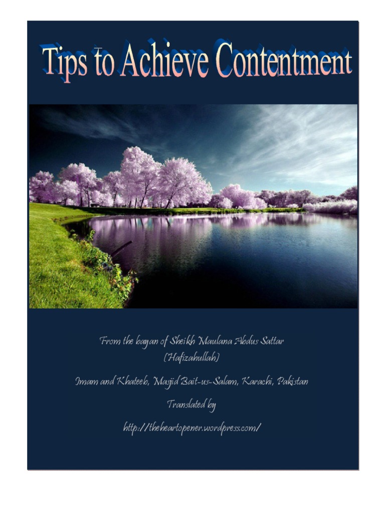 Tips To Achieve Contentment | PDF | Cooking, Food & Wine