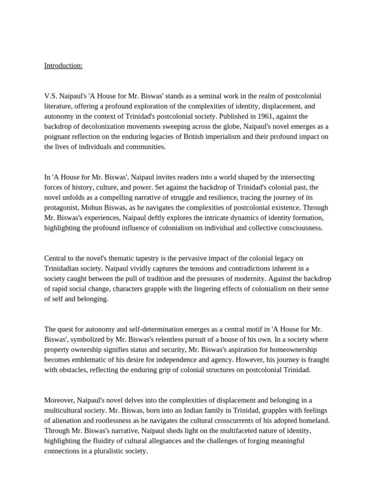 Title Postcolonial Themes in V | PDF | Postcolonialism | Identity ...