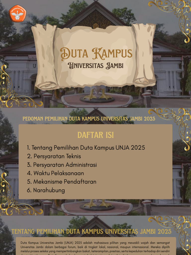 Duta Kampus Unja 2025. | PDF