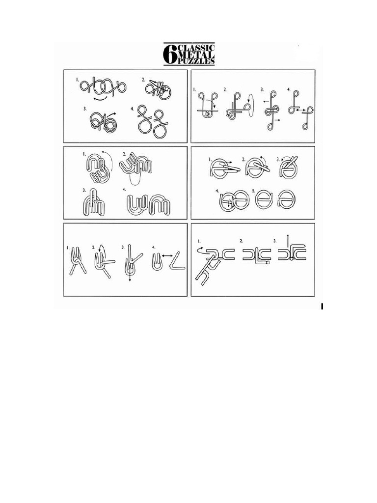 6 Classic Metal Puzzles | PDF