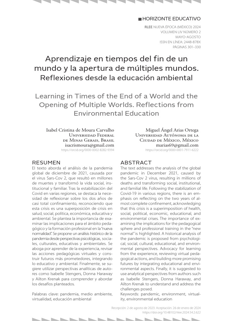 2448 878X Rlee 54 02 301 | PDF | Entorno natural | Antropoceno