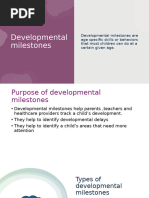 Bright Futures Developmental Milestones | PDF | Infants | Breastfeeding