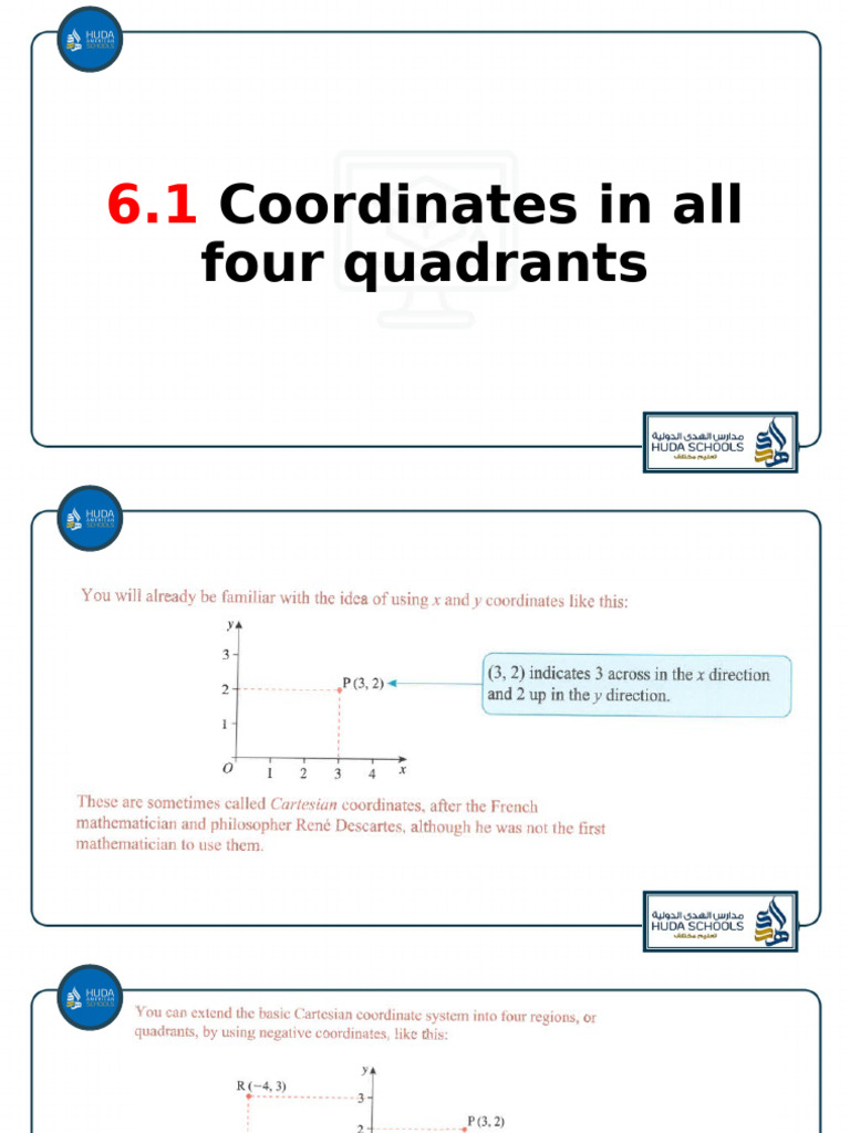 Coordinates in All Four Quadrants | PDF
