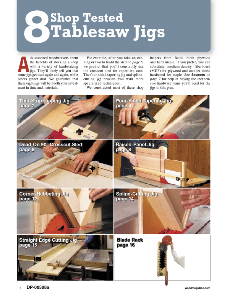 Essential Table Saw Jigs Guide | PDF | Cutting | Tools