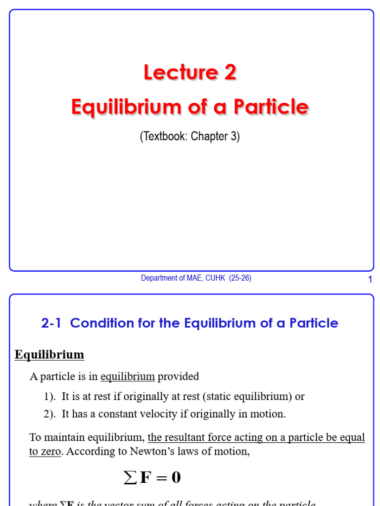 L2 Equilibrium of A Particle | PDF | Force | Classical Mechanics