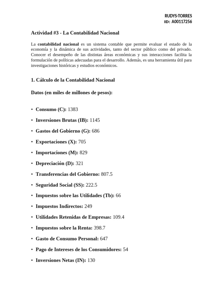 RUDYS-TORRES-Unidad 3. Actividad 3. Cálculo de La Contabilidad Nacional ...