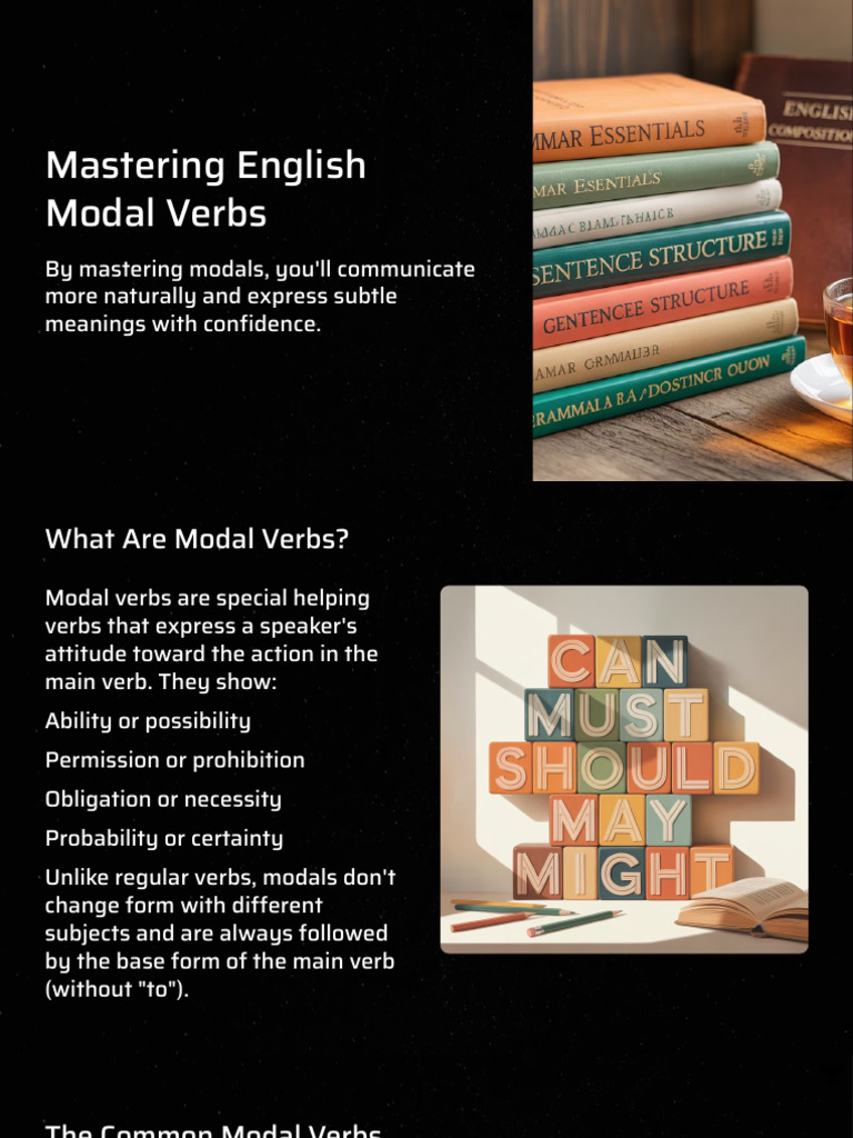 Mastering Modal Verbs in English | PDF | Verb | Linguistic Typology