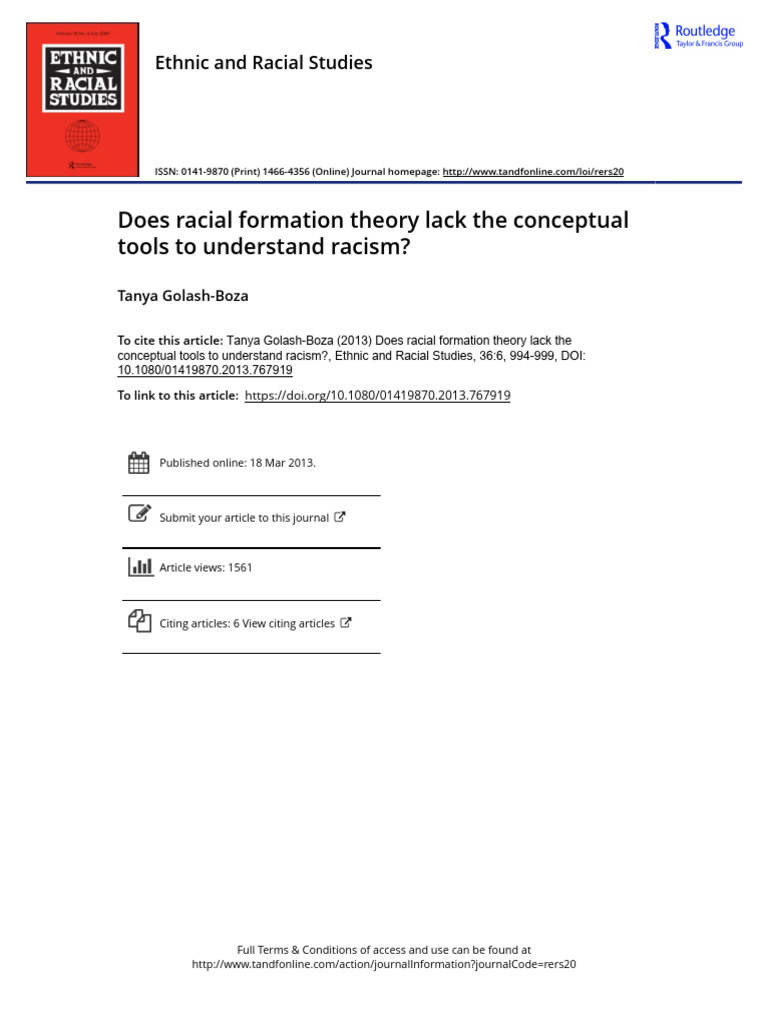 3 Does Racial Formation Theory Lack The Conceptual Tools To Understand ...