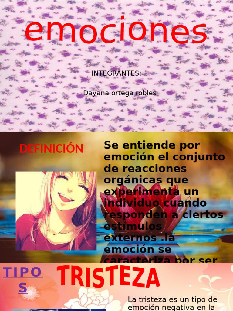 Tipos de emociones humanas explicados | PDF