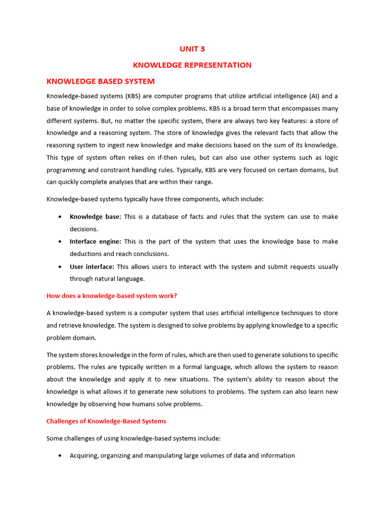Understanding Knowledge-Based Systems | PDF | Inference | Knowledge ...