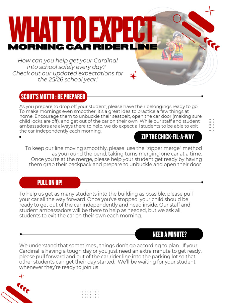 Morning Drop-Off & Car Rider Expectations | PDF