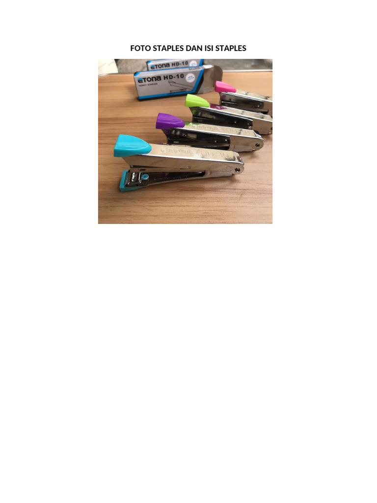 Foto Staples Dan Isi Staples | PDF