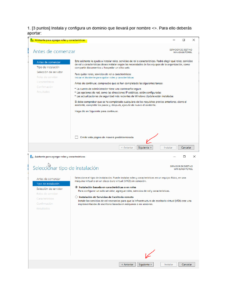 Configuración de Dominio y Usuarios en IES | PDF | sistema de nombres ...