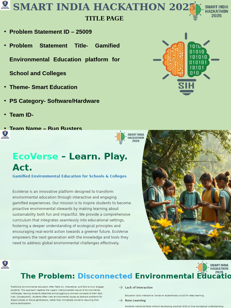 EcoVerse: Gamified Environmental Learning | PDF | Learning | Virtual ...