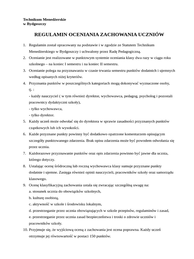 REGUL OCENY ZACH Now 25 26 | PDF