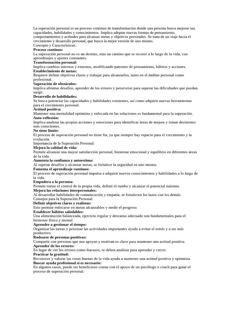 Claves para la Superación Personal y Trabajo en Equipo | PDF ...
