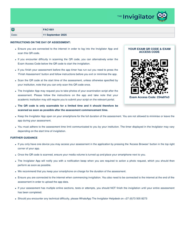 FAC1601 Assessment 2 Instructions | PDF | Interest | Qr Code