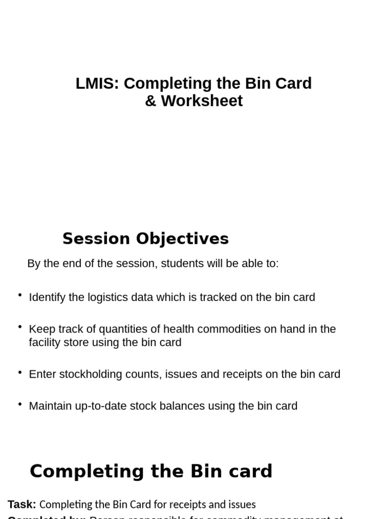 Bin Card Management in Pharmacy | PDF
