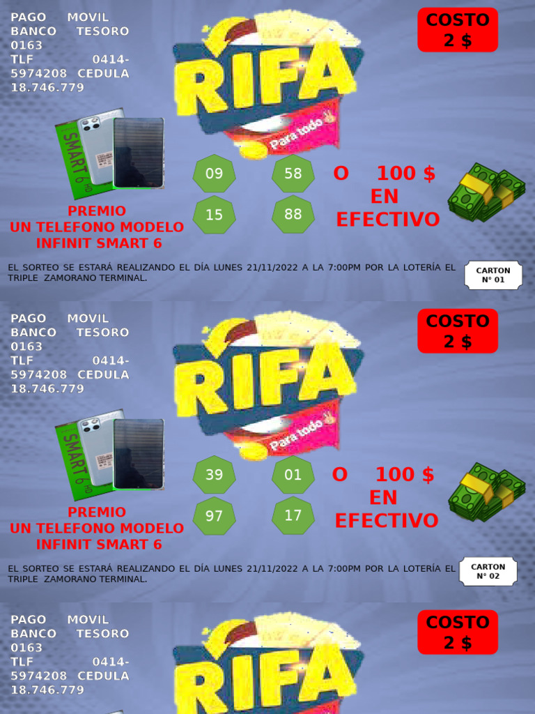 Sorteo Lotería Triple Zamorano 2022 | PDF