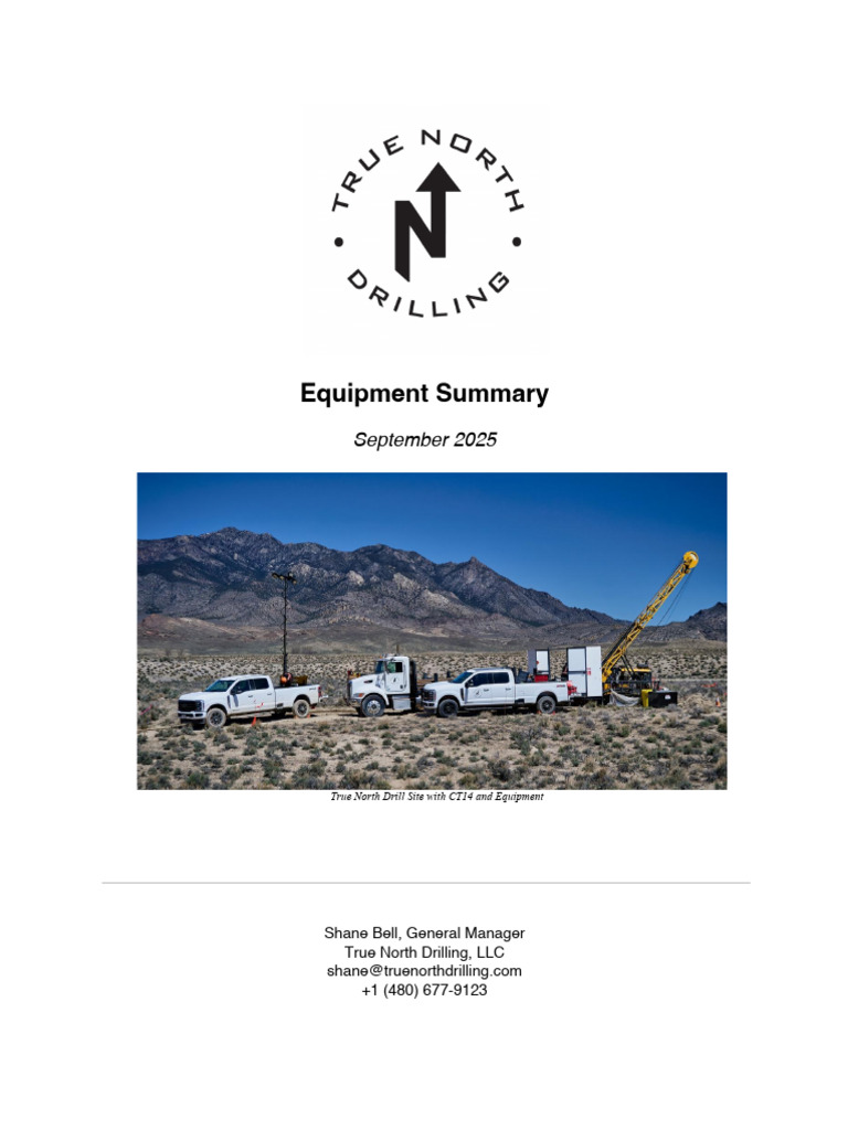 True North Drilling Equipment Overview | PDF | Drilling Rig