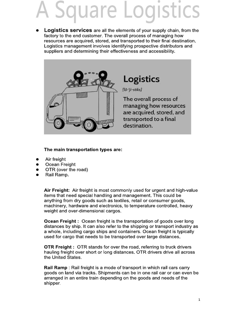 Logistics | PDF