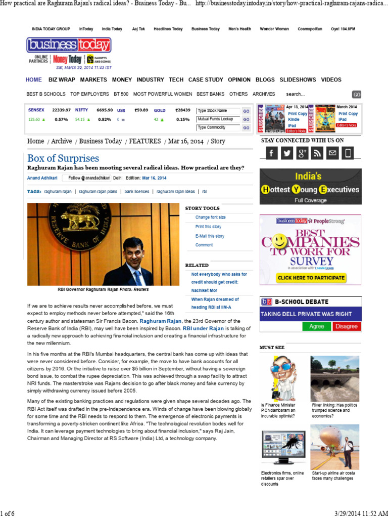 How Practical Are Raghuram Rajan's Radical Ideas - Business Today ...