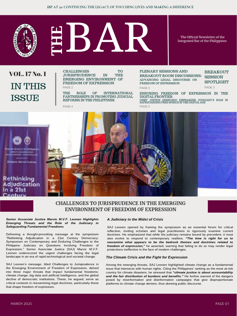 IBP Newsletter - Vol. 17, Issue 1 (March 2025) | PDF | Freedom Of ...