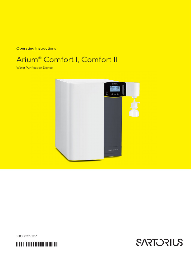 Arium Comfort I & II Operating Guide | PDF | Menu (Computing ...