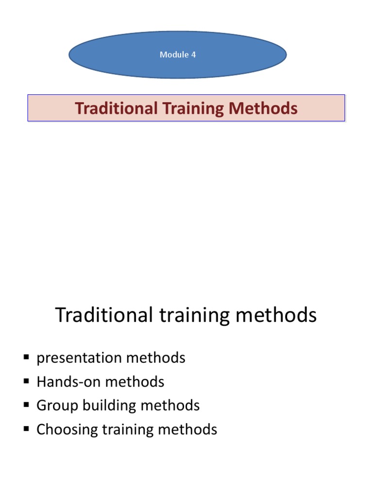 Traditional Training Methods | PDF | Lecture | Employment