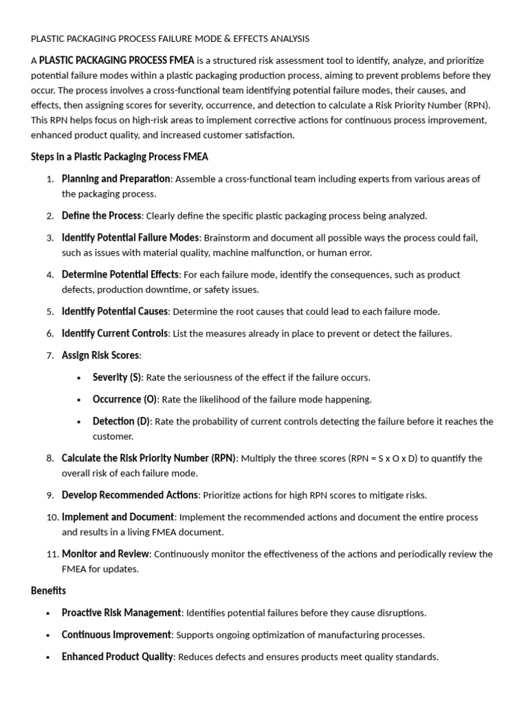 Plastic Packaging Process Failure Mode | PDF | Reliability Engineering ...